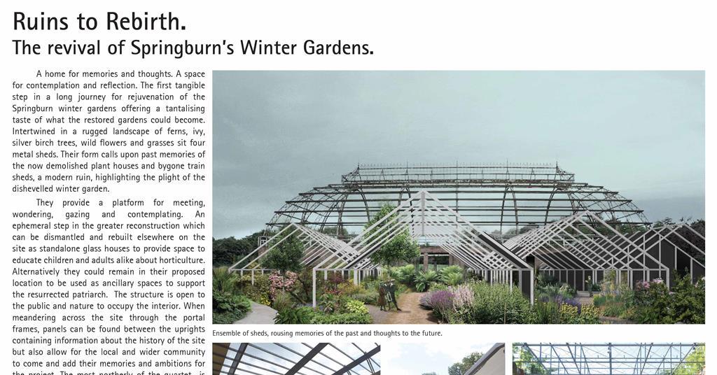 Springburn Winter Gardens winners announced | News | Building Design