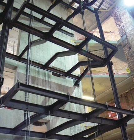 Steel structure at the heart of Bennetts’ Royal Shakespeare Theatre in ...
