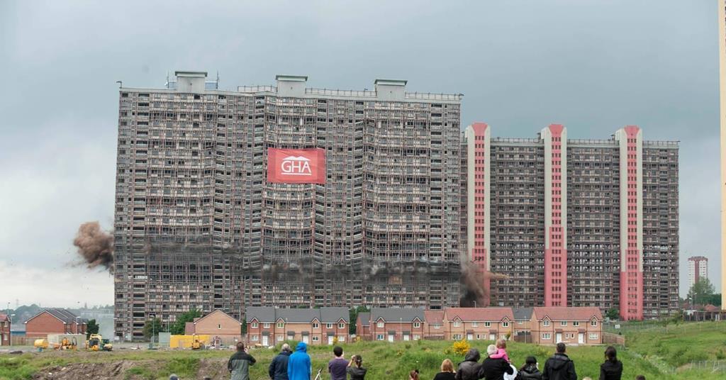 First Red Road tower block demolished | News | Building Design