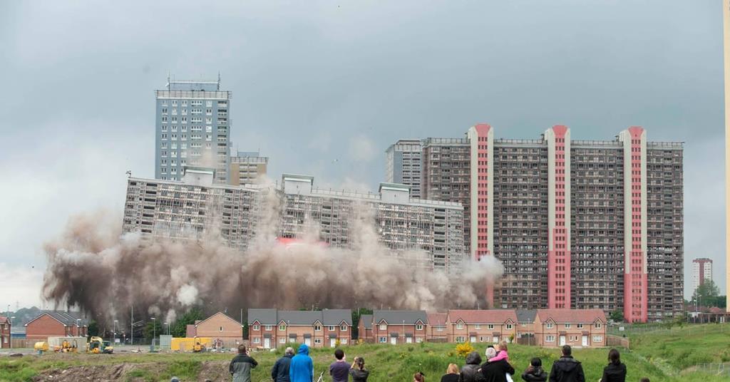 First Red Road tower block demolished | News | Building Design