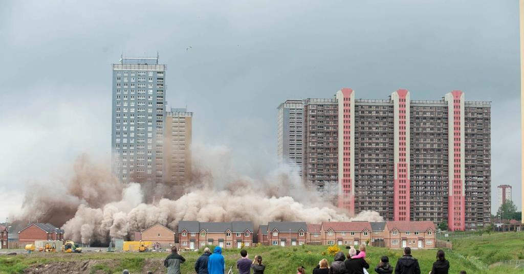 First Red Road tower block demolished | News | Building Design