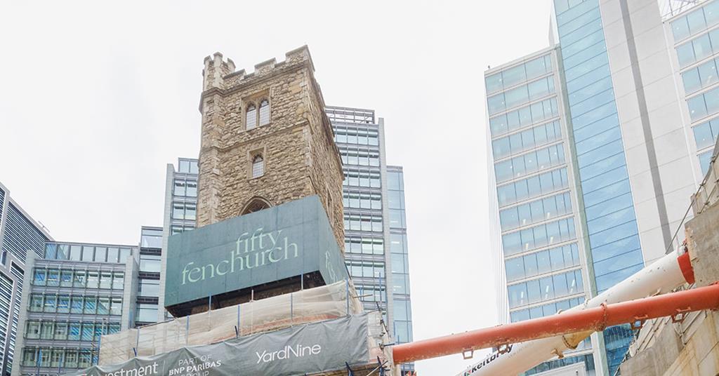 700-year-old church suspended on stilts at Eric Parry’s 50 Fenchurch ...