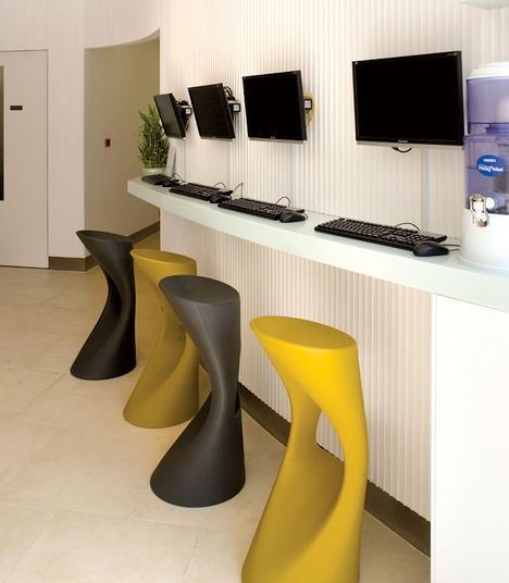 Reception and internet bar by Corian | Features | Building Design