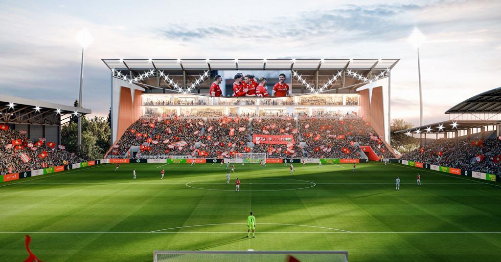 Populous unveils images of Wrexham stadium upgrade | News | Building Design