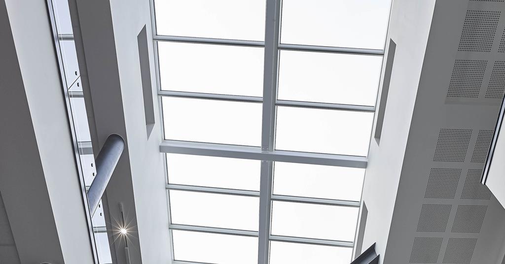 Elegant rows of modular skylights provide a forward-thinking college ...
