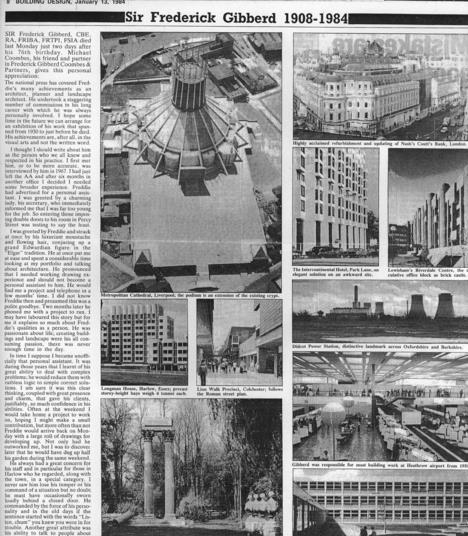 Sir Frederick Gibberd 1908-84 | Features | Building Design