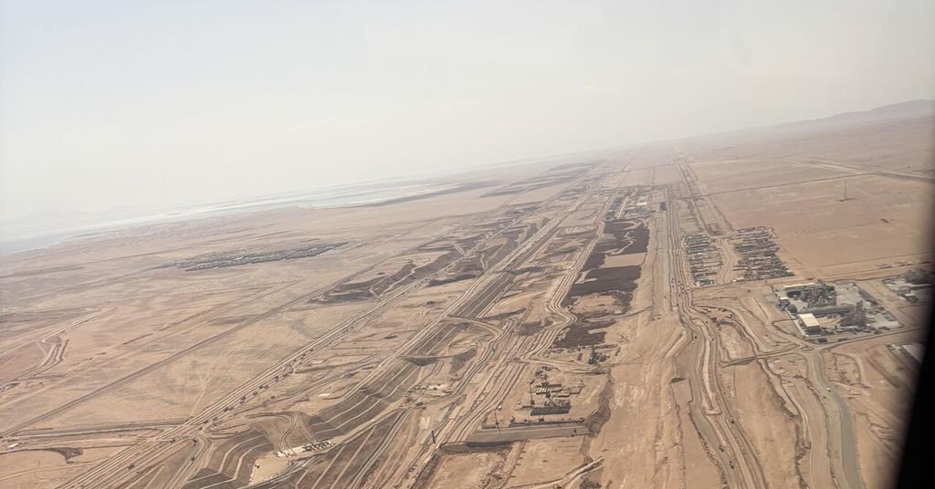 New pictures show construction of The Line from the air | News ...