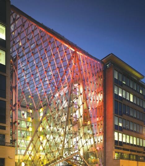 Make's easy-to-install glazing system for the atrium of a 1950's office ...