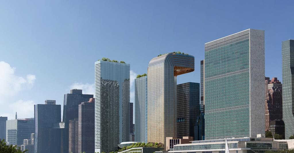 BIG unveils plans for Manhattan towers connected by cantilevered ...