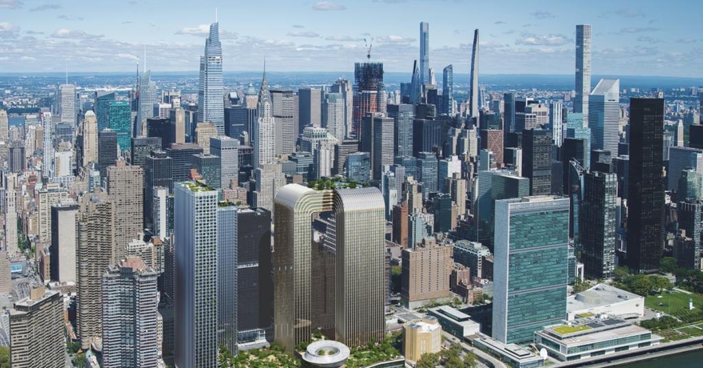 BIG unveils plans for Manhattan towers connected by cantilevered ...
