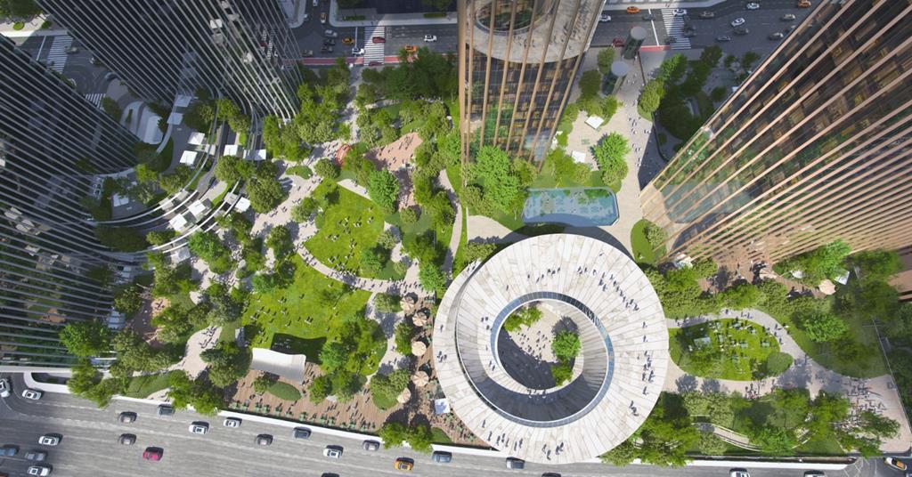 BIG unveils plans for Manhattan towers connected by cantilevered ...