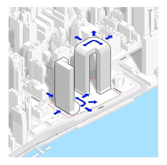 BIG unveils plans for Manhattan towers connected by cantilevered ...