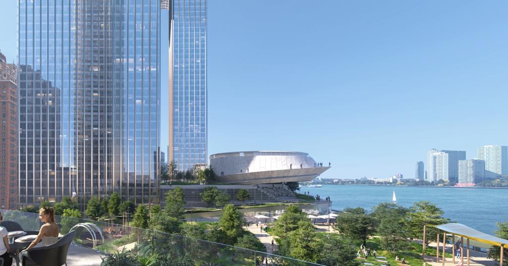 BIG unveils plans for Manhattan towers connected by cantilevered ...