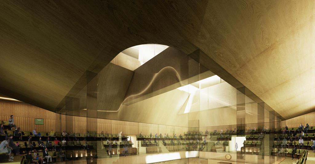 First look: AHMM's temporary Commons chamber | News | Building Design